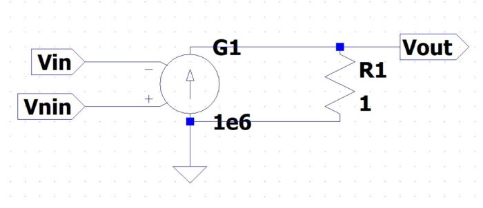 Simulation of Ideal Operational Amplifier using LTspice. - Circuit ...