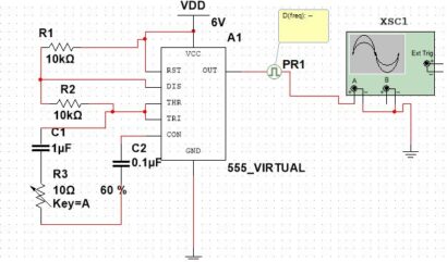 Frequency variation circuit using 555 timer - Circuit Generator