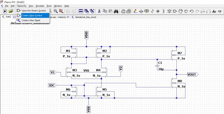 Simulation of Operational Amplifier using LTspice tool and BSIM model ...